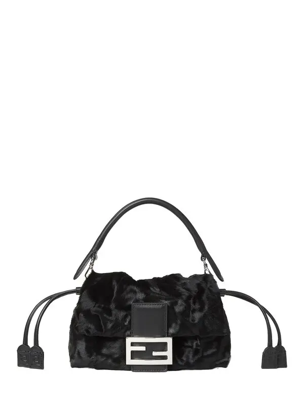 Fendi Baguette® Soft Small Black Cavallino Leather Mini-bag - [black]